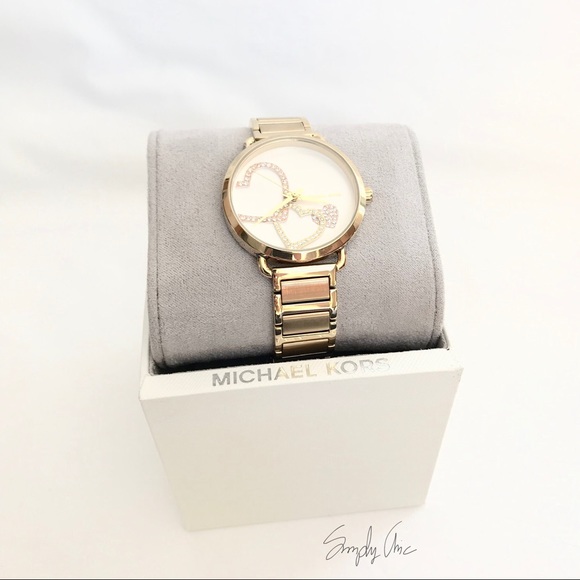 Michael Kors | Accessories | New Authentic Mk Goldtone Portia Pave ...